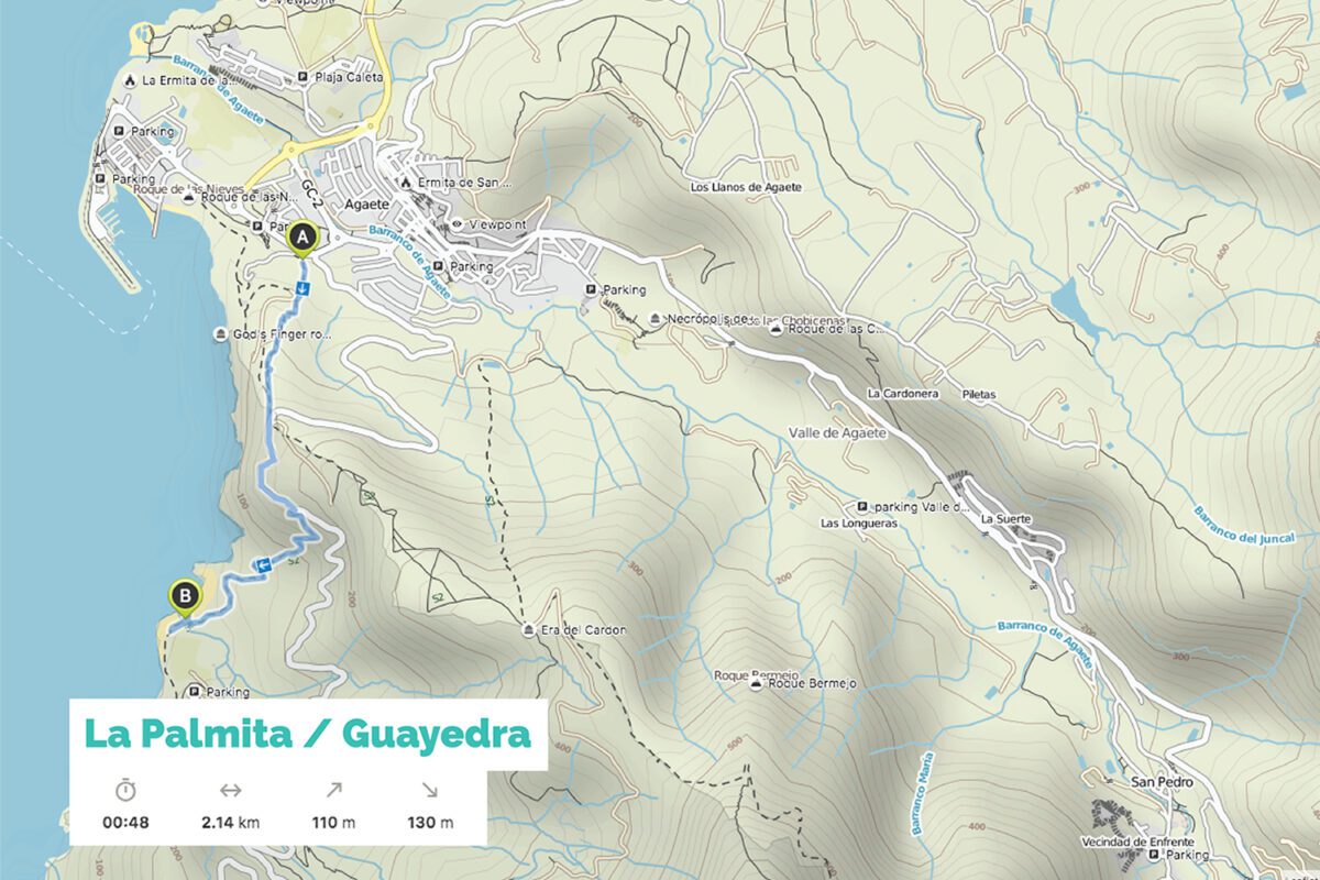 La Palmita / Guayedra beach - Hiking trails Agaete - Visit Agaete